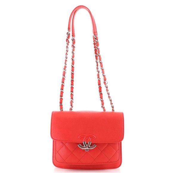 CHANEL | Bags | Chanel Cc Box Flap Bag Quilted Calfskin Mini Red | Poshmark